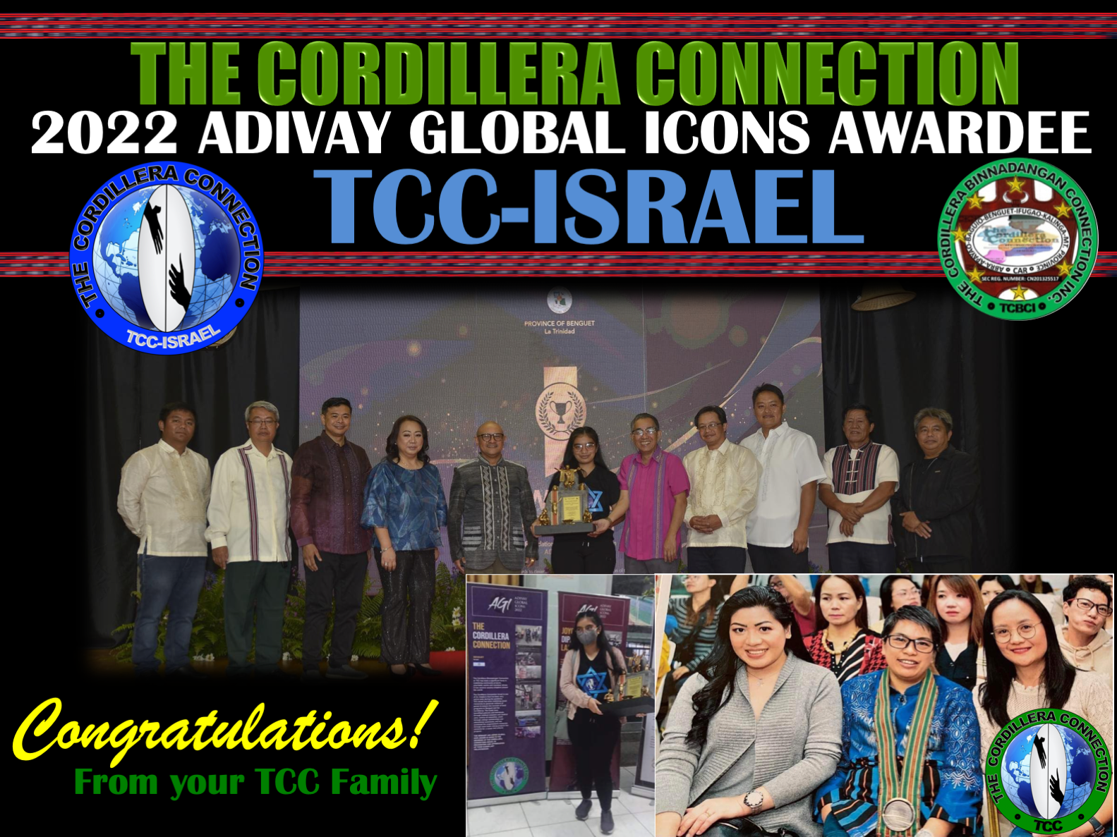 TCC-Israel Receives 2022 Adivay Global Icons – THE CORDILLERA CONNECTION