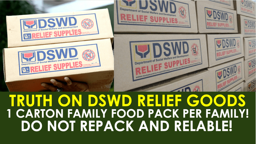 DSWD Relief Goods: What to know about Family Food Pack (FFPs) and Non ...