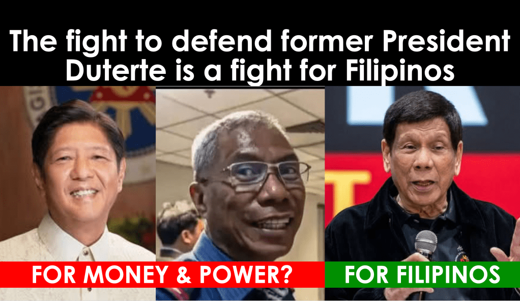 The fight to defend former President Duterte is a fight for Filipinos ...